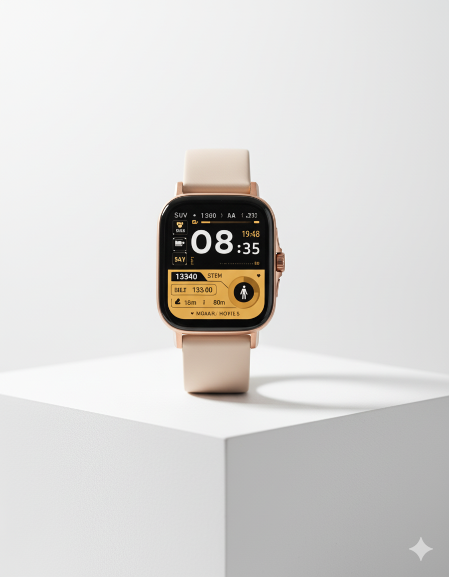 Elite Square Smart Watch - HD Touchscreen, Fitness Tracker & Bluetooth ...